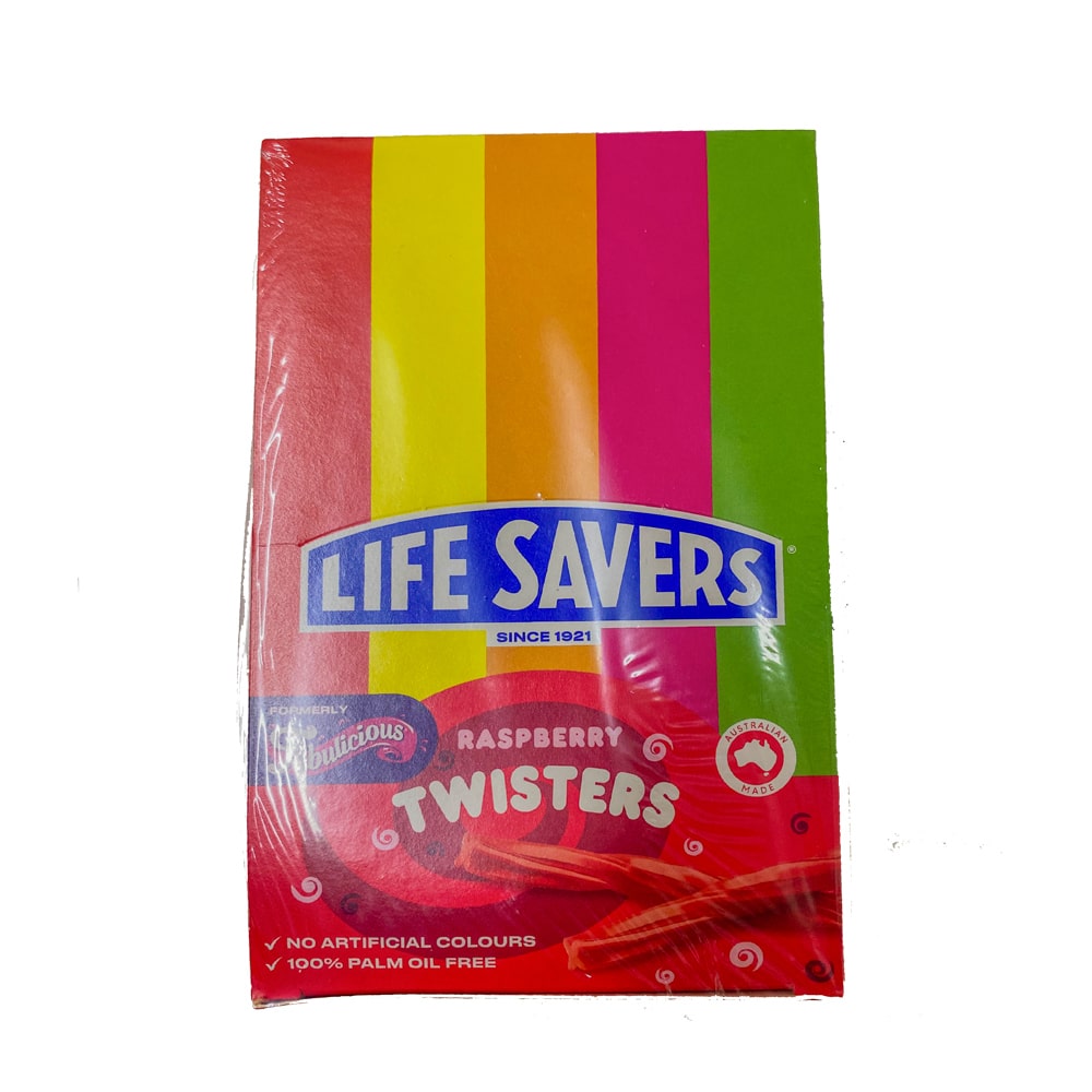 Fabulicious Raspberry Twisters 1kg | RQN - Ross's Quality Nuts & Lollies